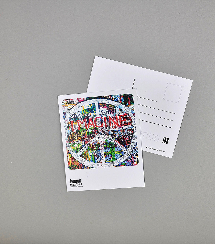 Imagine postcard – The Lennon Wall
